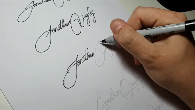 Create an idyllic signature or autograph in calligraphy by Dragil | Fiverr