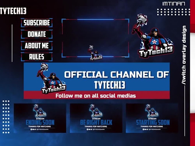 Crea overlay animati per streaming, kick, overlay twitch, logo twitch ...