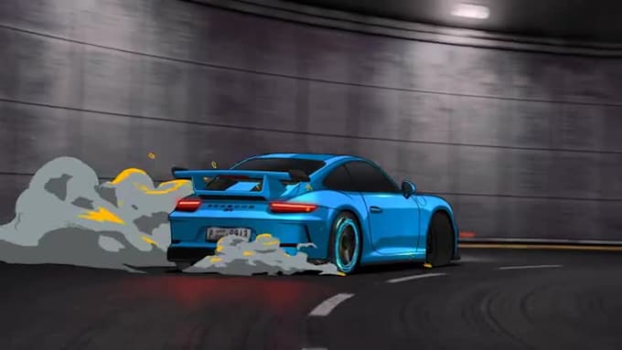 Render 3d car modelling, 3d car animation, 3d car chase animation ...