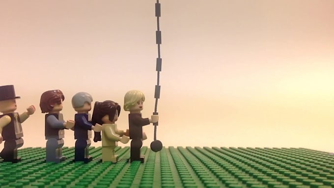 Make this cool lego stop motion video animation with your text and logo ...