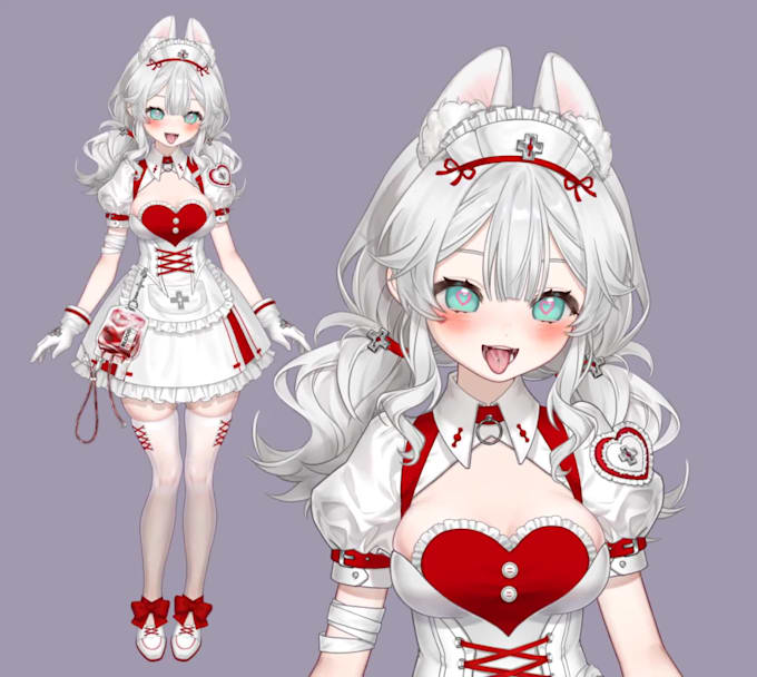 Design and rig pro live2d vtuber model 2dvtuber model for vtuber studio by Khizor | Fiverr