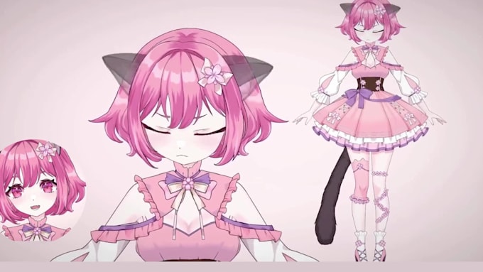 Draw and rig live 2d vtuber model, live 2d vtuber model, vtuber ...