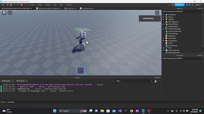 Script for your roblox game by Shadowkingx | Fiverr