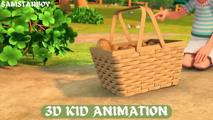 Give you an amazing 3d animation video, kids animation, nursery rhymes ...