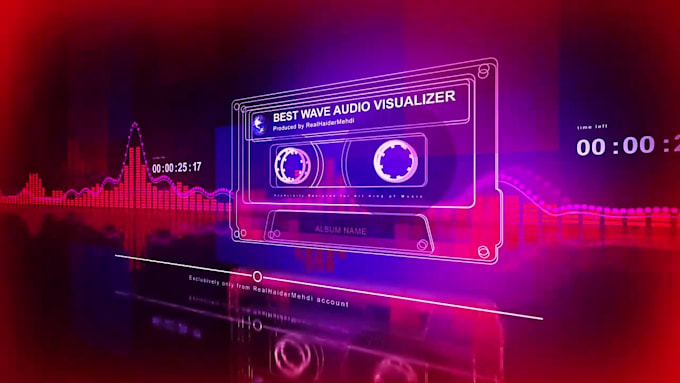 Make creative music visualizer or audio visualizer by Realhaidermehdi ...