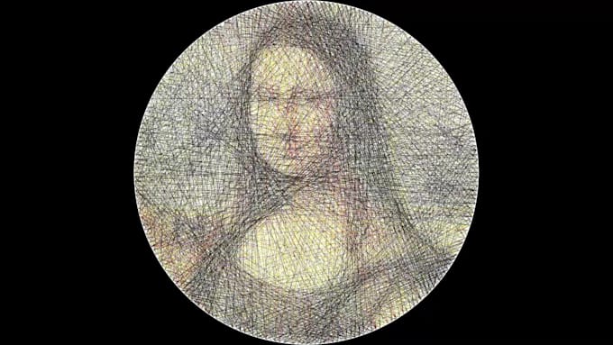 Digital portraits created using only straight lines by Rashardkenncast ...