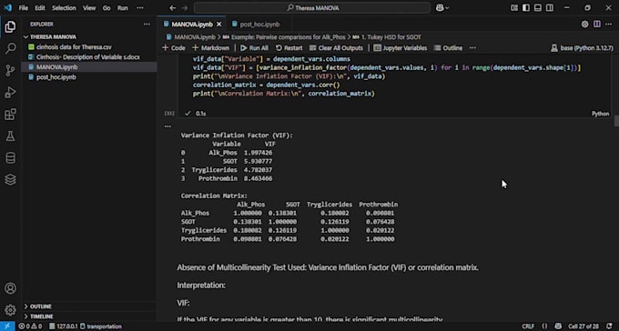 Perform advanced statistical analysis using spss and python for ...
