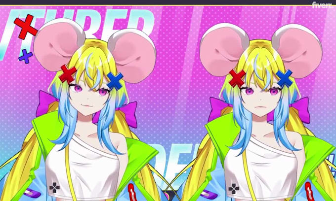 Design and rig high quality live2d model art character for vtuber mmd ...