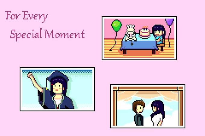 Draw custom pixel art images by Arieshada | Fiverr
