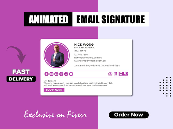 Create custom html and animated email signature by Younis105 | Fiverr