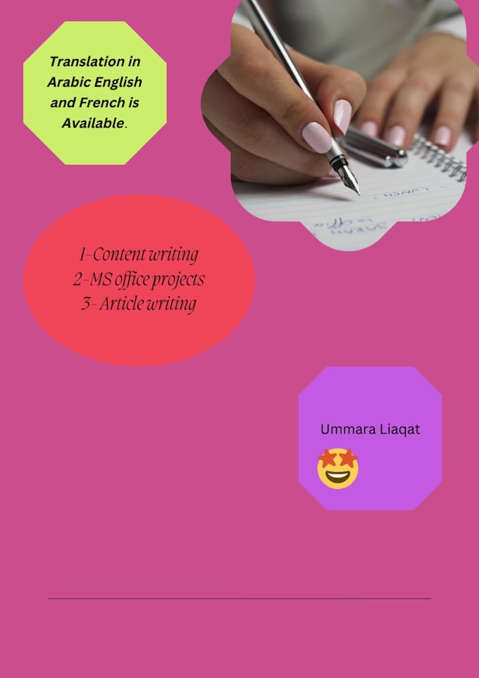 Do content writing , ms word projects, article writing by Ummaraliaqat ...