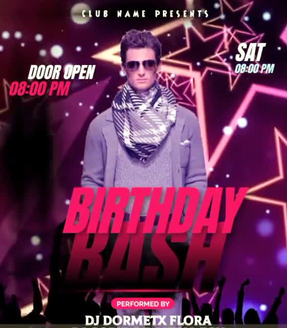 Design and provide birthday poster, banner with birthday person image ...