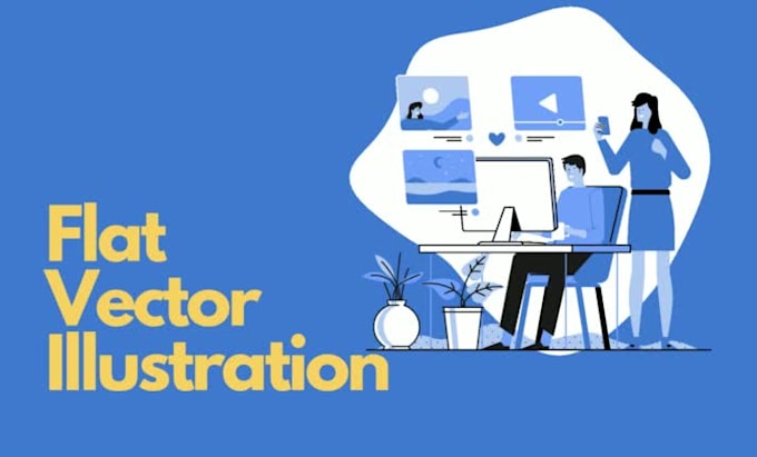 Create attractive and modern flat vector illustration by ...