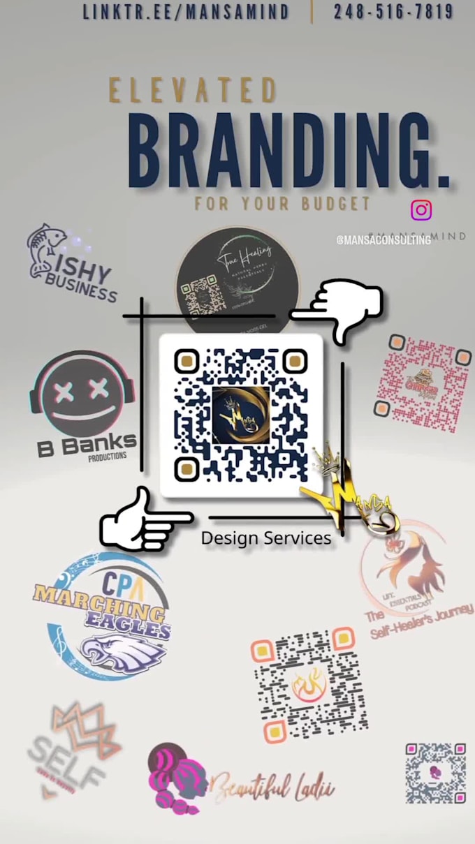 Create you a custom qr code marketing design by Mansaminds | Fiverr