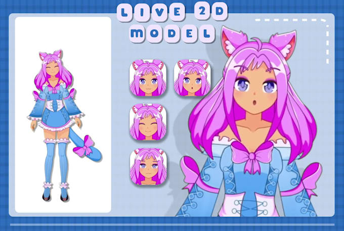 Create vtuber avatar and rig live2d vtuber model by Pointobject | Fiverr
