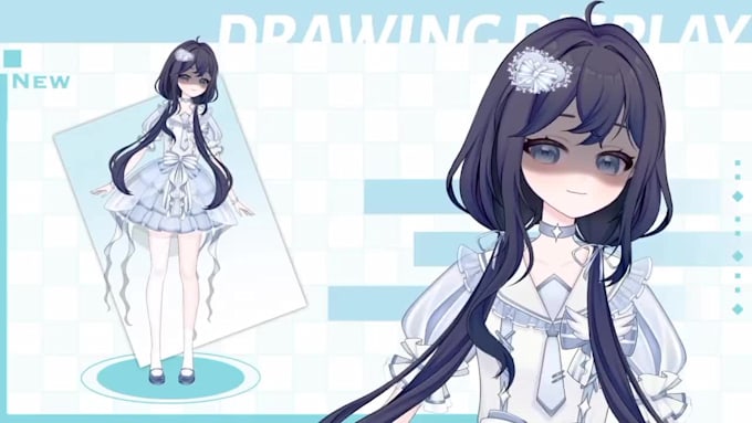Crear modelo 2d de vtuber, montaje de vtuber en vivo 2d, diseño de ...