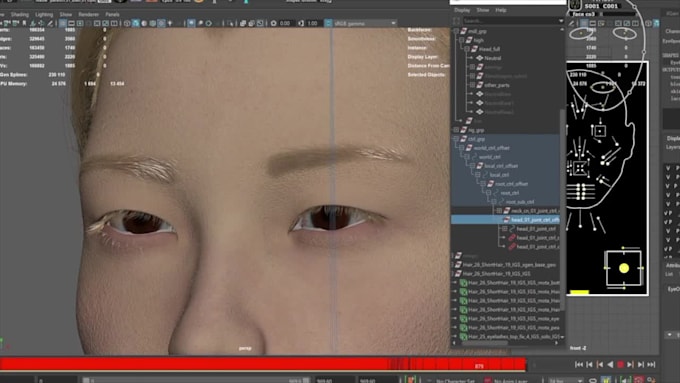 3d manual rig, arkit54,ue5 face rigging,lips sync, in maya,blender ...