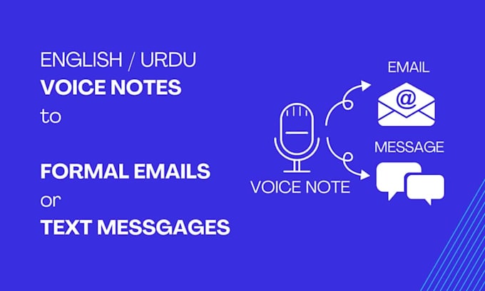 Convert an english or urdu voicenote into a formal email by Moazzzam ...