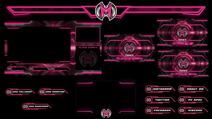 Design initial gaming logo with animated overlay for twitch by ...