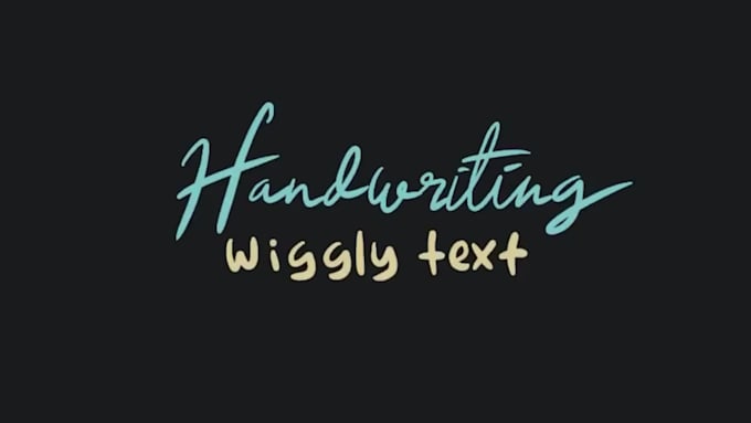 Create animated wiggly gifs handwritten text by Alneira | Fiverr