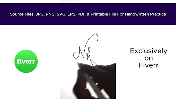 Create a hand written signature, scripted, cursive logo by ...