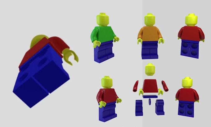 3d lego style character 3d minifigure 3d lego design 3d roblox legoset ...