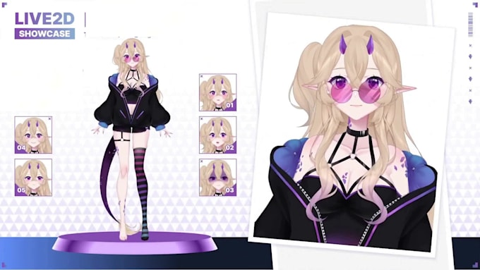 Custom 2d vtuber model rigging or live2d vtuber commission for vtuber streaming by Petertty | Fiverr