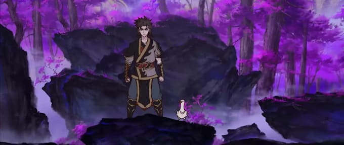 Make 2d anime animation, 2d anime fighting scene 2d anime style, 2d ...