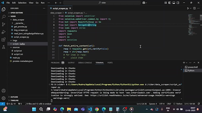 Build a web scraper to do web scraping, data scraping, email scraping ...
