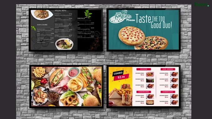 Make food menu, restaurant menu and static tv menu design by Yachhin01 | Fiverr