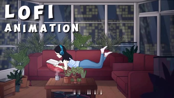 Make a lofi animation, lofi loop animation lofi character gif animation ...