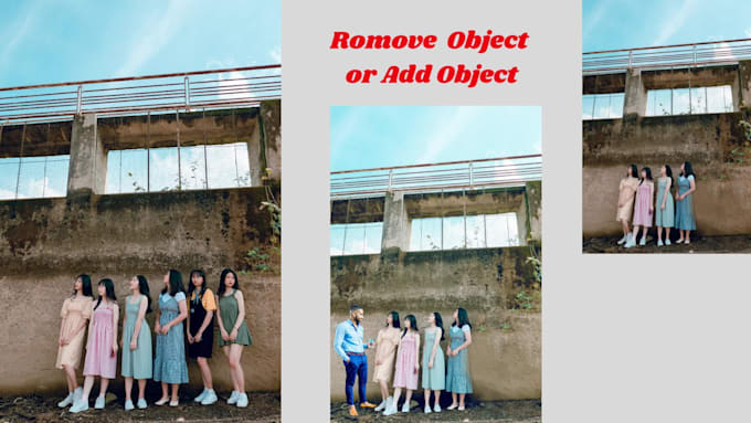 Add or remove person, objects, change background using photoshop by ...