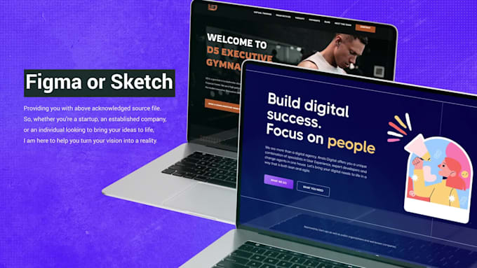 Create hq website, saas, landing page ux design in figma or sketch