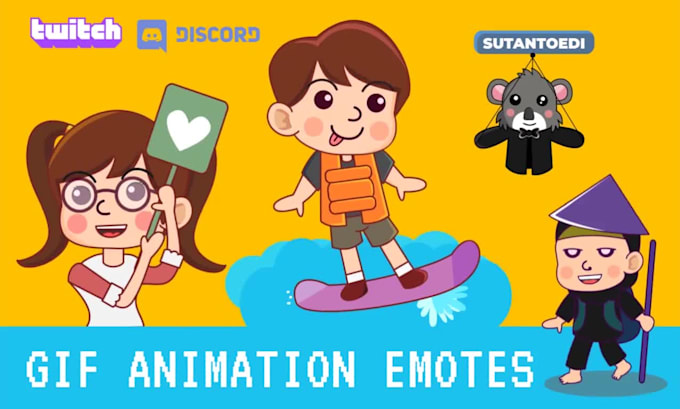 Draw or animate gif emotes animation for your twitch or discord by ...