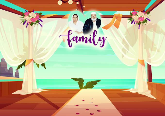 Design animated wedding card video with illustration by Fatimadiwan ...
