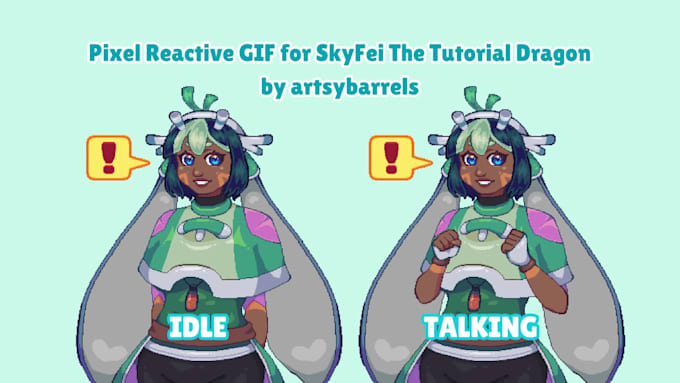 Make a pixel art reactive gif or giftuber for you by Artsybarrels | Fiverr