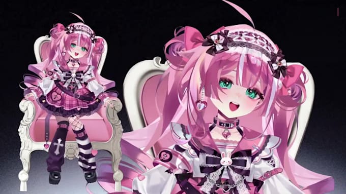 Design and rig live2d vtuber model, 3d vtuber model live2d character ...
