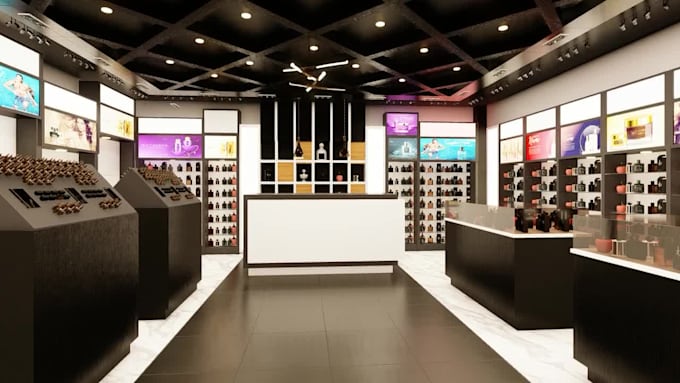 Design and render your 3d retail stores, shops, interior by Arch47 | Fiverr