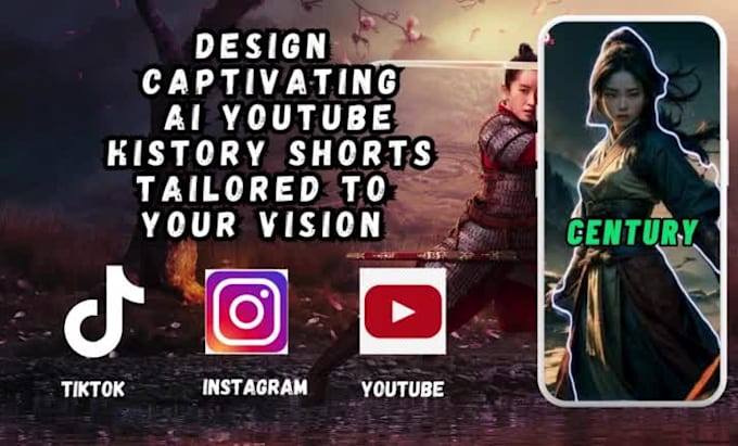 Create ai youtube history shorts, social reels for you by Draindavida01g | Fiverr