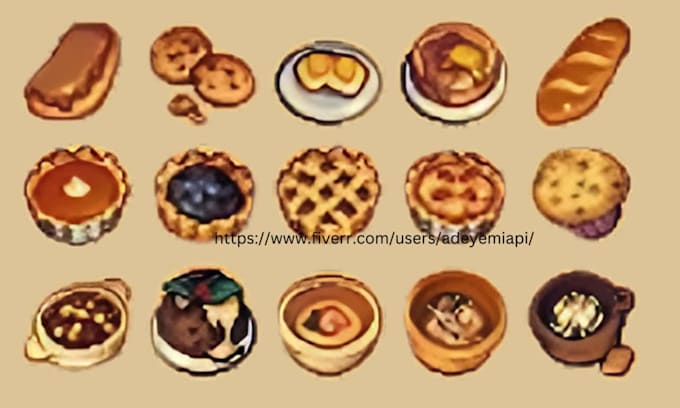 Create 2d game arts pixel assets and icons pixel sprites, pixel props ...