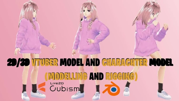 Rig your live vtuber 2d model, face rigging, character rigging and ...