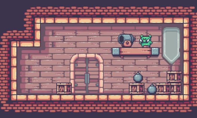 Draw 2d platformer pixel asset pixel environment pixel background side ...