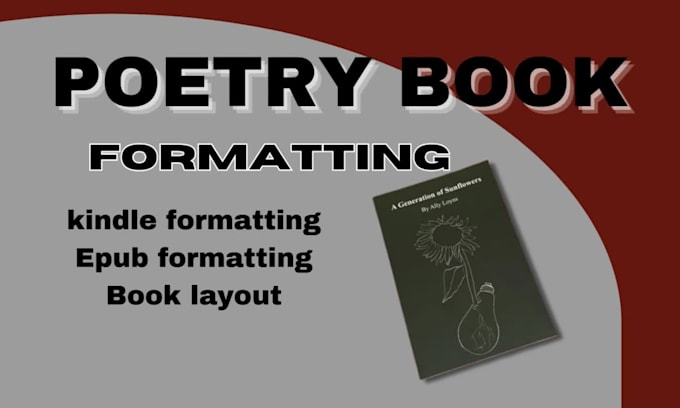 Do poetry book formatting, chapbook, memoir poetry romance paper back ...