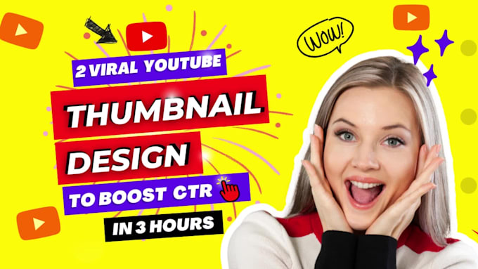 Design amazing youtube thumbnail in 3 hours by Sidrahpro | Fiverr