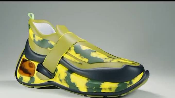 Create hyprer realistic shoe animation, shoe design with realistic ...