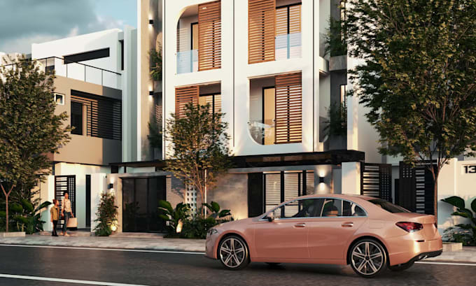 Do realistic exterior architecture 3d rendering by Do_thanh_an | Fiverr