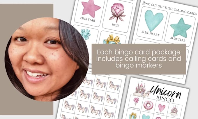 Create a custom bingo game for your party by Gyannprints | Fiverr