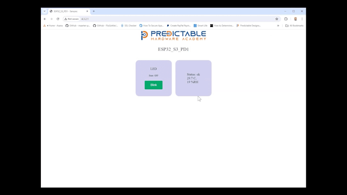 Create A Custom Webserver For Sensor Display And Control On A Esp32