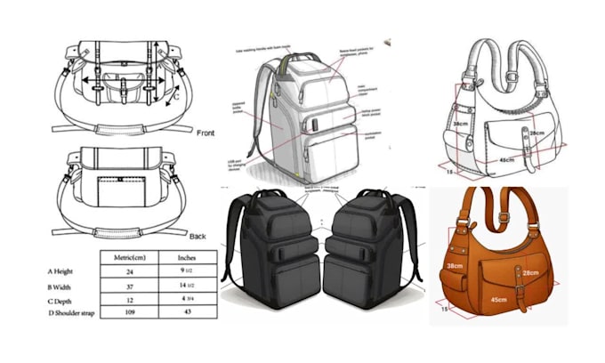 Design bag tech pack, bag sewing pattern, and backpack design by Inexia ...