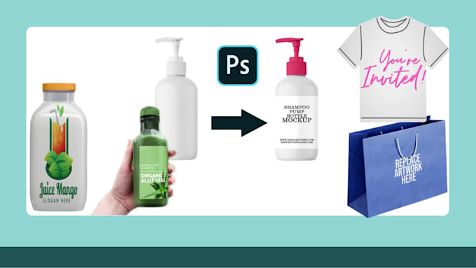 Make professional 3d realistic product mockup on photoshop by ...